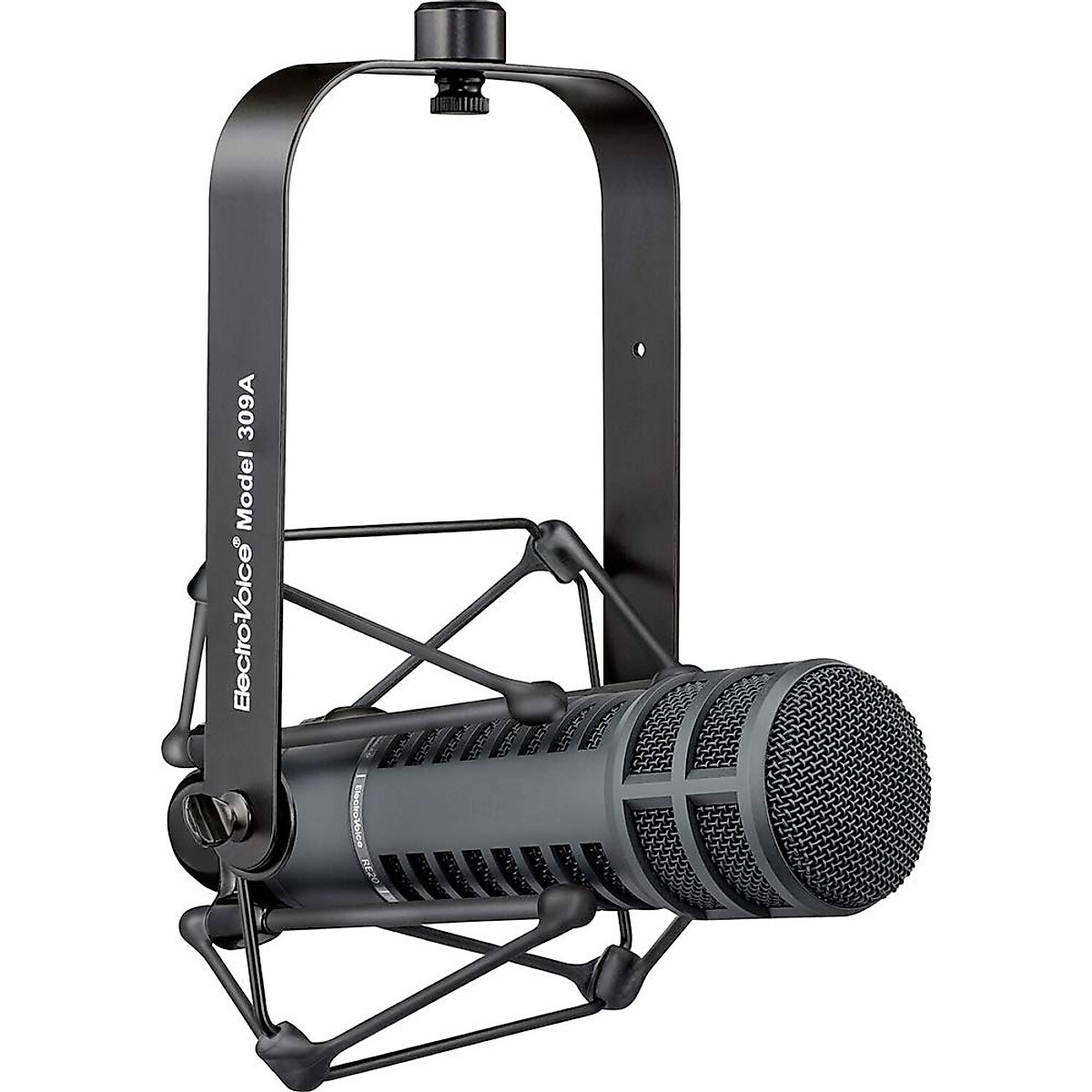 Electro-Voice RE20 Broadcast Announcer Microphone (Black) Bundle with Electro-Voice 309A Mic Shockmount