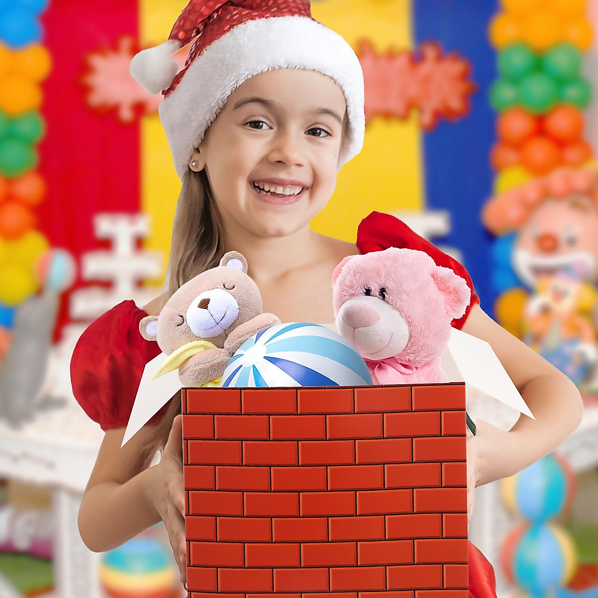 6 Pcs Brick Block Boxes 11.8 Inch, Halloween Trunk or Treat Decorations, Party Favor Box, Mystery Boxes, Props Boxes for Game Party Decorations Birthday Party Supplies