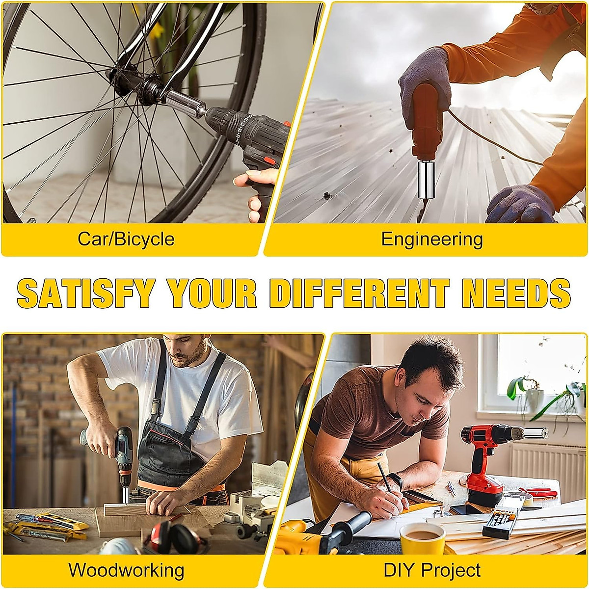 Stocking Stuffers Gifts for Adults Men-Universal Socket Tools Christmas Gifts-Super Socket Tool Set with Power Drill Adapter Grip Cool Stuff Gadgets-Unique Mens Gifts Ideas for Husband,Grandpa,Teens