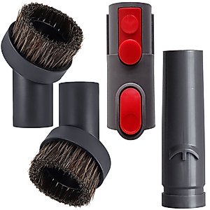 Horse Hair Brush V15 Vacuum Attachment Adapter Compatible for Dyson V8 V15 V10 V11 V7 V6 Vacuum Cleaner,Horse Hair 1.25" Vacuum Brush Attachment Hose Adapter