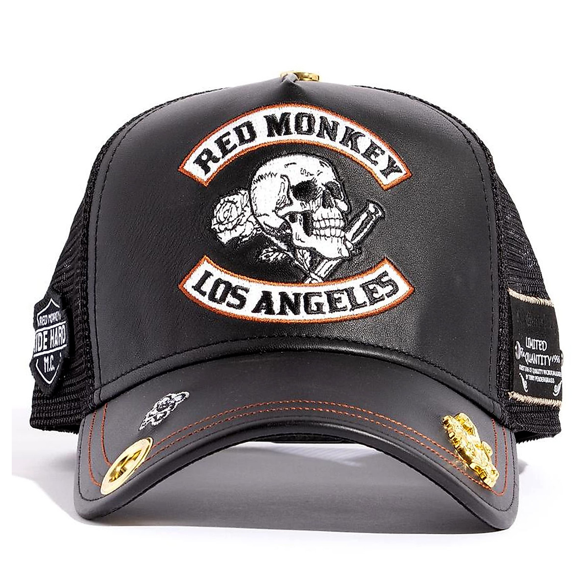 Red Monkey Riders Black RM1399 Limited Edition Unisex Trucker Hat