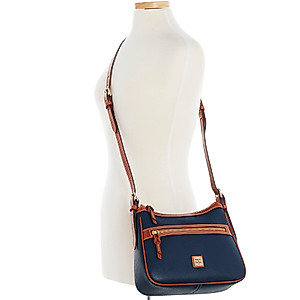 Dooney & Bourke Women's Presley Crossbody in Pebble Grain Leather, Medium Sized Handbag with Adjustable Shoulder Strap, Navy Blue