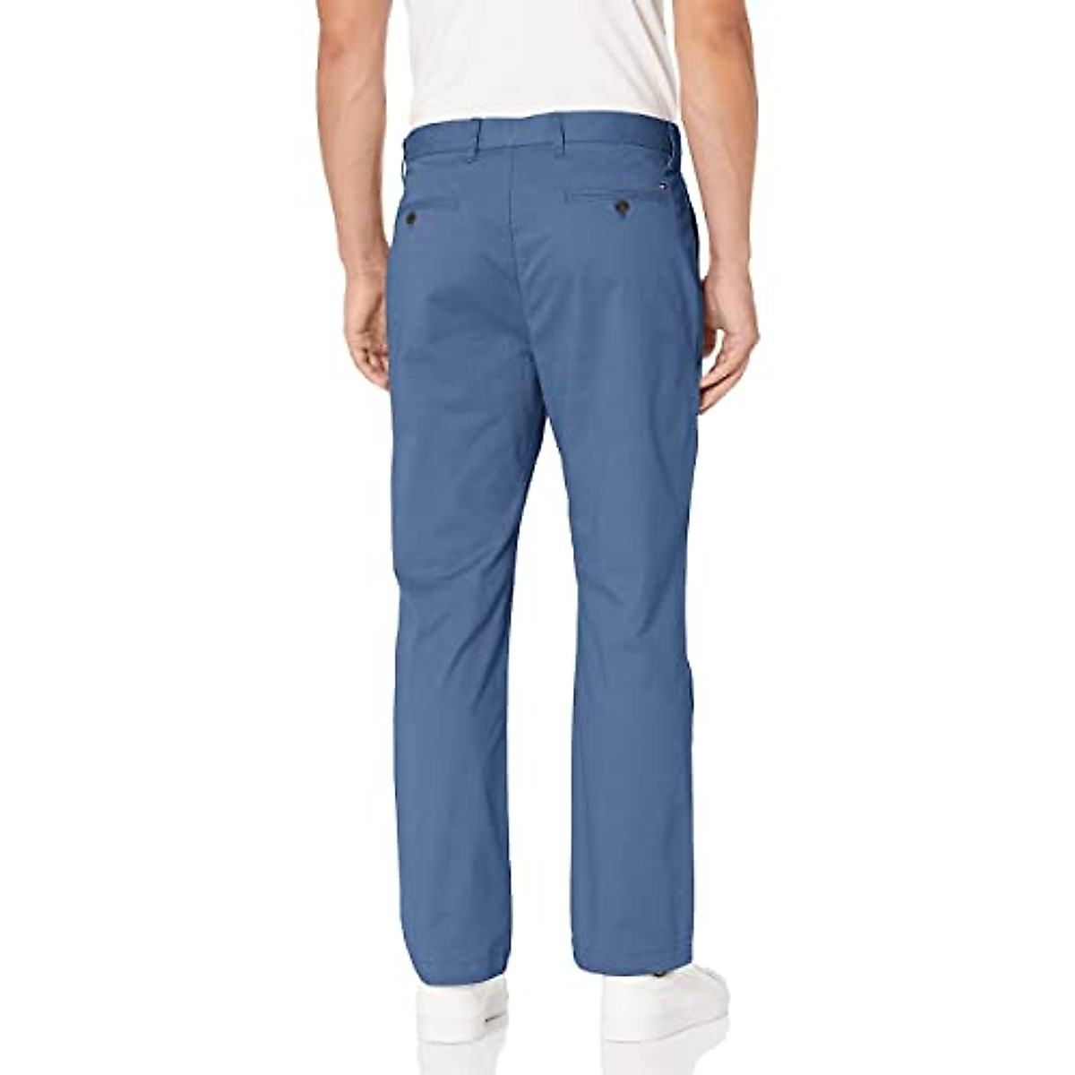 Tommy Hilfiger mens Stretch Chino in Custom Fit Casual Pants, Bayhead Blue, 36W x 30L US