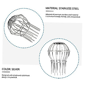 YARNOW 2 pcs Stops Rooftop Line to Guard Downspout Cap Outdoor Cover Steel Stainless Strainer Blocking Gutter Roof Other Pipe Extensions Floor Leaf Tool Leaves Clogging Anti- Down Drain