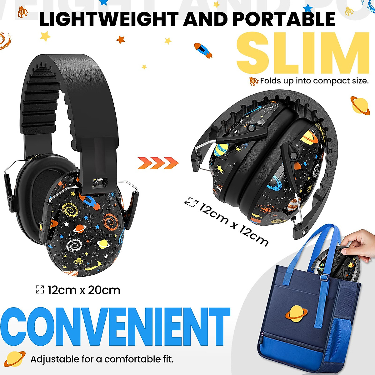 RIIKUNTEK Kids Ear Protection - SNR 27dB Safety Ear Muffs Noise Cancelling Headphones for Kids, Autism, Toddlers, Hearing Protection Earmuffs for Sports Events, Concerts, Fireworks, Air Shows