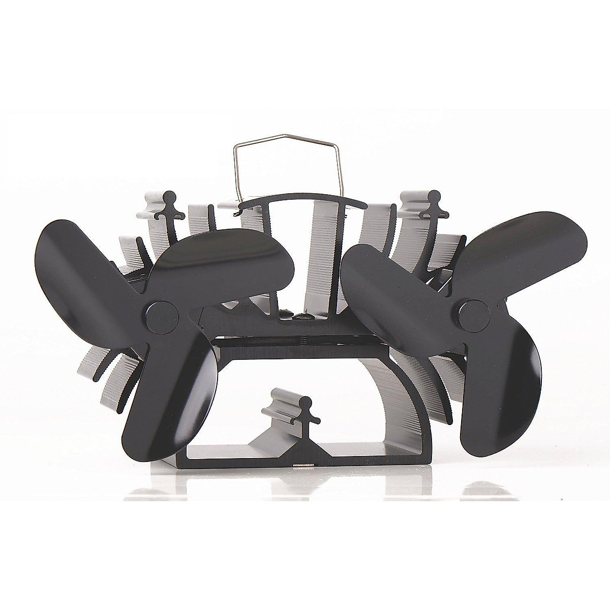 VODA 4.9 inches Height Twin motor Heat Powered Stove Fan [UPDATE VERSION],for Small Space on Log/Wood Burner/Stove/fireplace New Specially Designed Fan