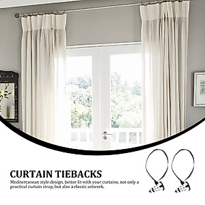 ARTIBETTER Curtain Holdback Resin Curtain Tiebacks 2pcs Lighthouse Curtain Buckle Magnet Curtain Tape White Resin Nautical Style Curtain Accessories Nautical Curtain Tie Backs