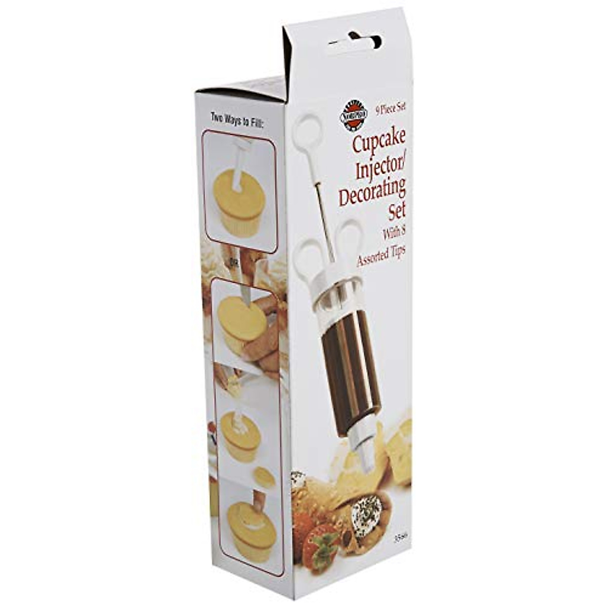 Norpro Cupcake Injector/Decorating Icing Set, 9-Piece Set