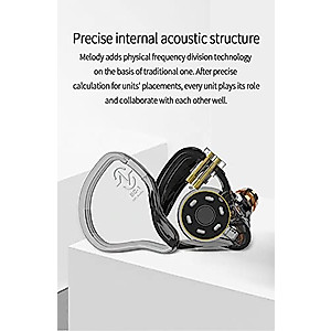 keephifi CCZ Melody in Ear Monitor USB C Wired Earphone Lightweight Earbuds 1BA+1DD HiFi IEM Dynamic Hybrid Dual Driver Headphone with Type C Plug for Musicians