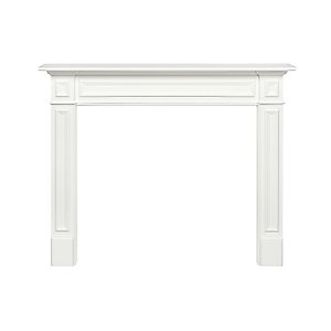 Pearl Mantels 525-48 Mike Fireplace Mantel Surround MDF, 48-Inch, White 48 Inch