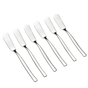 Idotry 6-Piece Stainless Steel Butter Knives, Cheese/Butter Spreaders, 6.32-INCH