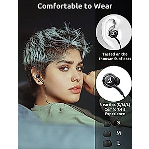 PRO Stereo Headphones Compatible with Your Motorola One 5G/Edge/Edge+/Razr 2020/Z Flip/Z Play/Moto with Hands-Free Built-in Microphone Buttons + Crisp Digital Titanium Clear Audio! (USB-C/PD)