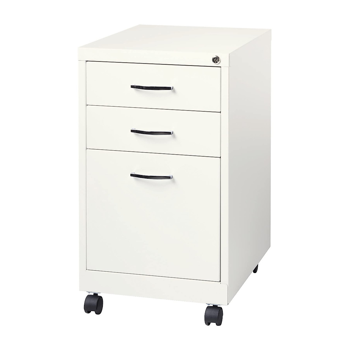 Space Solutions 3 Drawer Mobile Filing Cabinet in White
