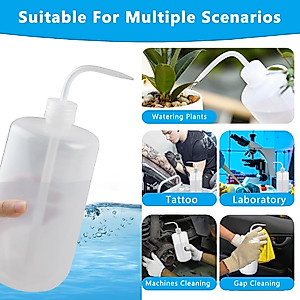 Lainballow 6 Pcs 1000 ml/34 oz Plastic Wash Bottles, Squeeze Tattoo Wash Bottles, Safety Lab Squeeze Bottle,Squirt Bottle with Narrow Mouth for Chemistry Industry Lab Gardening Tattoo Washing Watering