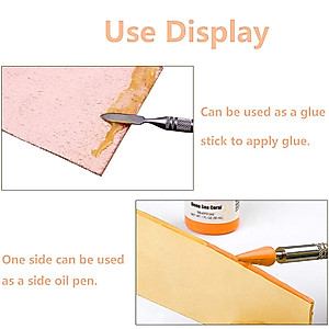 Leather Edge Dye Pen, Double Head, Leather Edge Roller Pen Applicator, Leather Edge Printing Tool, Edge Treatment Roller Pen for Leather Craft DIY Working(Round Head and Tapered Head)