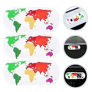 SOLUSTRE 3pcs Camera Cover Laptop Camera Cover Sliding Webcam Cover Webcam Cover Slide Slide, Map Pattern