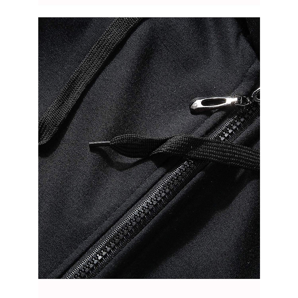 ZITY Men's Zip Up Hoodie Heavyweight Winter Sweatshirt Fleece Sherpa Lined Warm Jacket Black Gray XX-Large