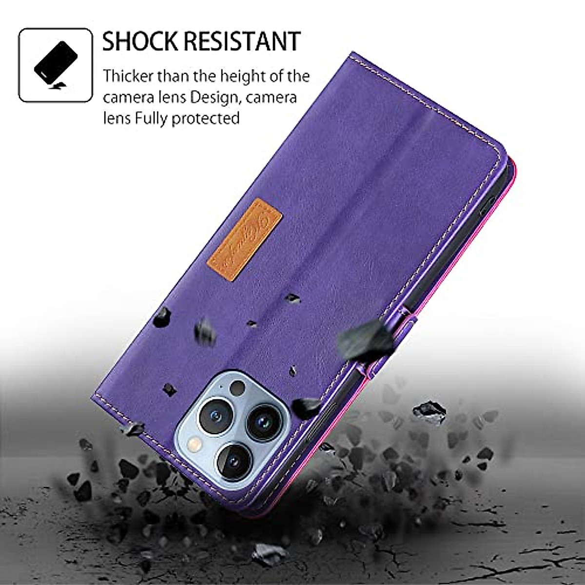 Fansipro Wallet Folio Case for Samsung Galaxy S9 Plus, Premium PU Leather Slim Fit Cover for Galaxy S9 Plus, 2 Card Slots, Friendly Fit, Rose Red & Purple