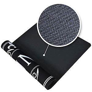 Black White Laundry Room Rugs Runner 20"x48" Long Non Slip Waterproof Laundry Mats Kitchen Floor Carpet Durable Cushioned Natural Rubber Foam Area Rug for Laundry Room Kitchen Bathroom Farmhouse