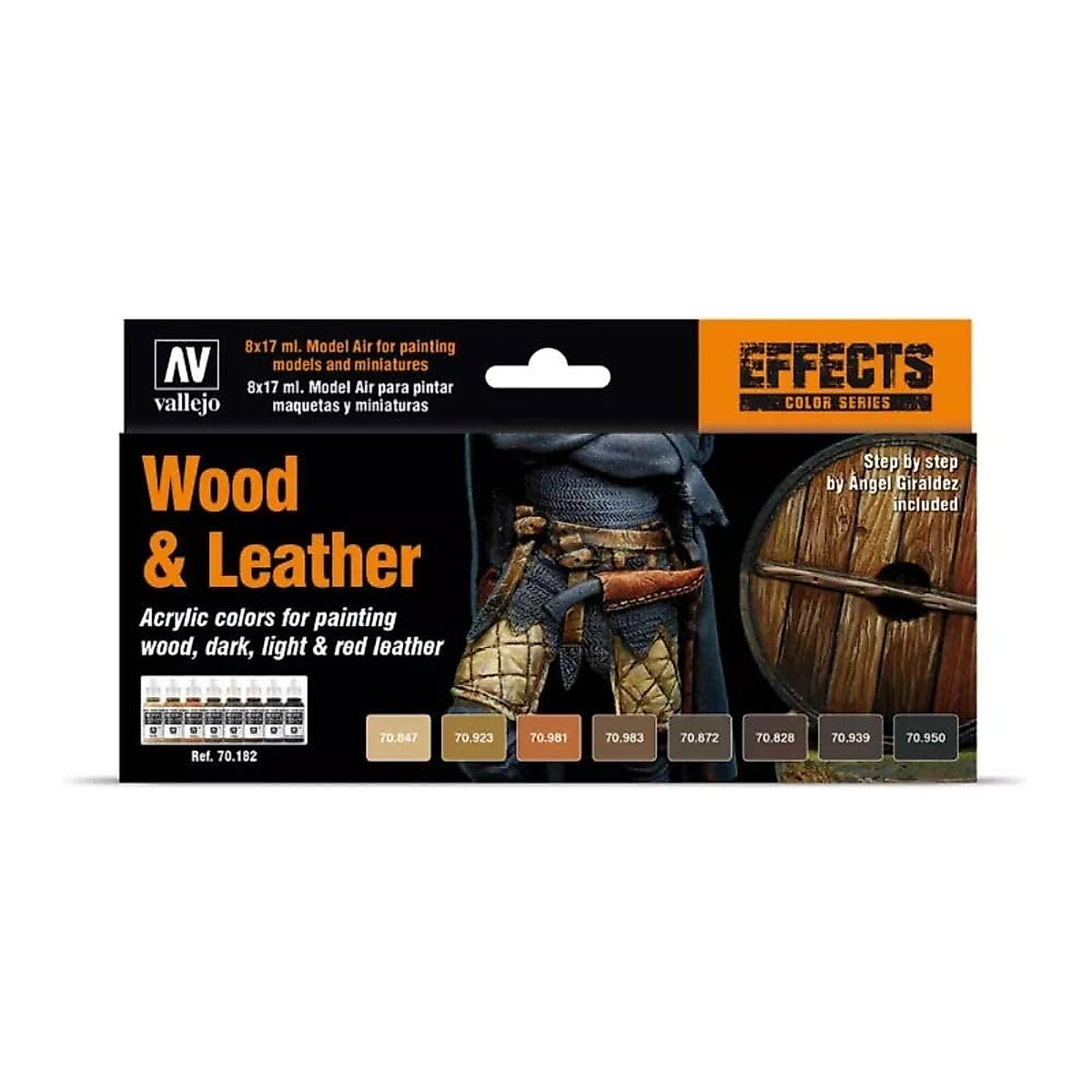 Vallejo Wood and Leather Paint Set Paint Set