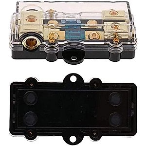 Car Stereo Audio Inline Fuse Holder Distribution Block Car Audio Fuse Holder Distribution Block 0 2 4 AWG in 4 6 8 Gauge Out