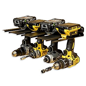 StoreYourBoard Electric Drill Storage Rack, Holds 4 Drills, Hanging Wall Mounted Organizer for Garage, Home, Workshop, Shed
