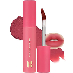 HOLIKA HOLIKA Butter Blur Lip Tint (05 CHILL) - Korean Matte Lip Tint, Lightweight High-Pigmented Lips, Velvety Silky Smooth K-Beauty Lip Makeup, Long Wearing Formula