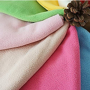 RayLineDo® 10PCS 50 * 50cm Solid Color Knitted Polar Fleece Fabric Anti Pill Fabric Patchwork Polyester Plush Fleece Cloth for DIY Sewing Handmade Dolls