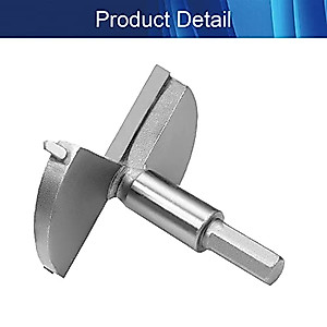 Heyiarbeit Forstner Drill Bits 90mm, Tungsten Carbide Wood Hole Saw Auger Opener, Woodworking Hinge Hole Drilling Boring Bit Cutter Gray 1pcs