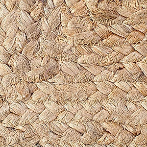 GLAMBURG Farmhouse Jute Burlap Table Runner 36 Inches Long, 13x36 Natural Jute Braided Table Runner, Organic Eco-Friendly Rustic Vintage Dining Table Runner