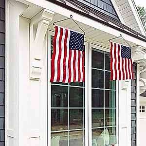 HOOSUN Flag Stand, Premium Flag Pole Holder Metal Powder-Coated Weather-Proof Paint,Easy Hanging 12.5 Inch Flags, Flag Wall Hanger