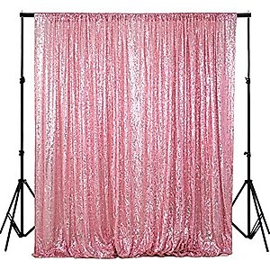 ShiDianYi 4FTX6FT-Fuchsia Pink-Sequin Photo Backdrop, Wedding Photo Booth,Photography Background (Fuchsia Pink)