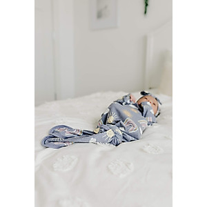 Copper Pearl Baby Gown - Knotted Newborn Sleepers for Baby Boy and Girl, Soft Stretchy Long Sleeve Infant Gowns with Bottom Tie and Hand Mittens, Perfect Hospital Coming Home Outfit (Hope)