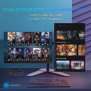 MOREFINE M6S Mini PC, 12TH Gen Alder Lake N100 (up to 3.4GHz) Mini Computer Windows 11 Pro, 12GB LPDDR5 RAM 512GB 2242 NVMe SSD, Micro PC Support Dual Display/WIFI2.4/5G/TF SD/Type-C Charging