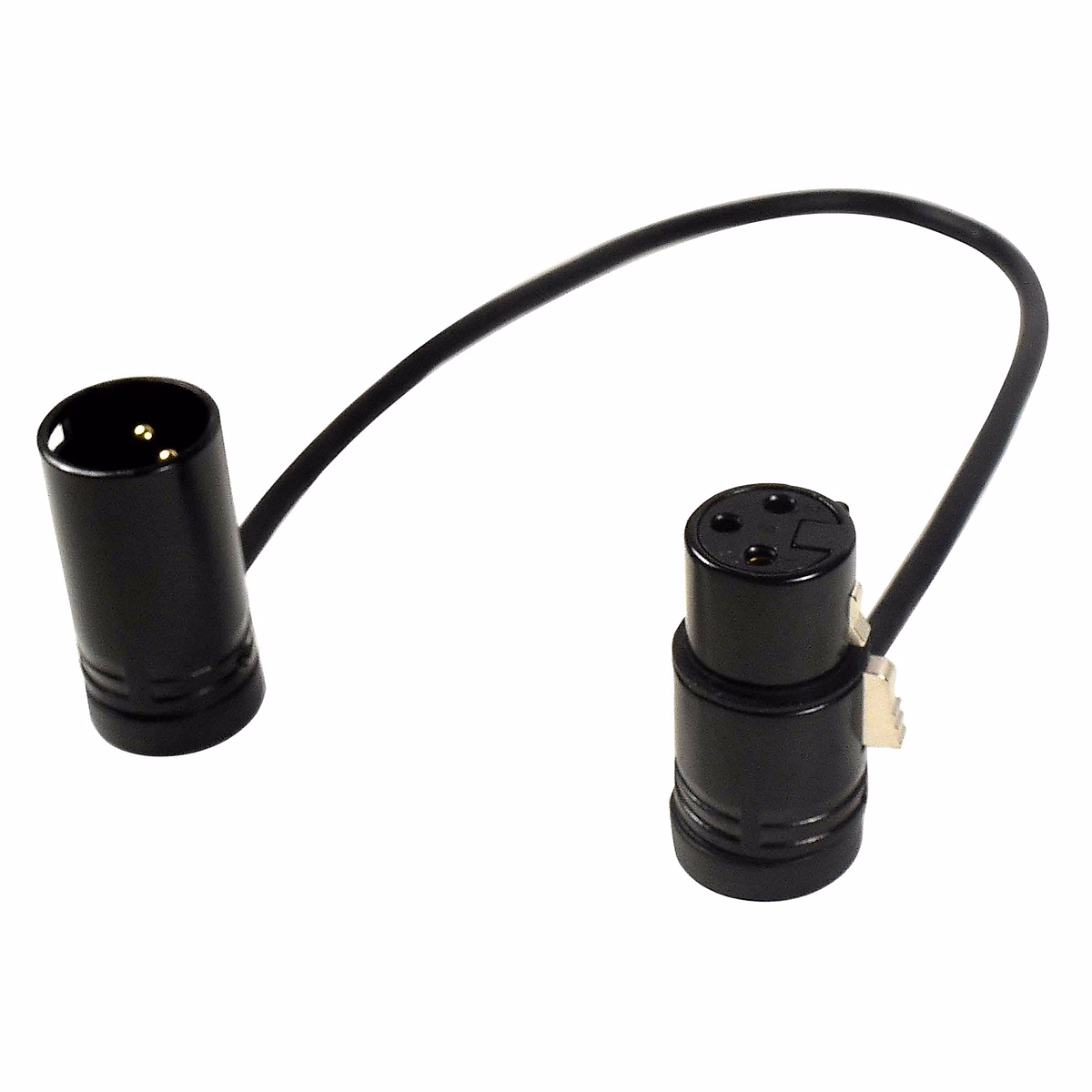 HQRP 2-Pack 3-Pin XLR Female to 3-Pin XLR Male Adjustable-Angle Low-Profile Cables Compatible with Sound Devices 302, 552, 633, 688, 788T Mixer/Recorder