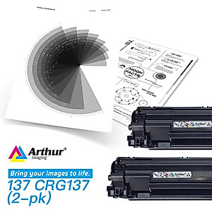 Arthur Imaging Compatible Toner Cartridges Replacement for Canon 137 (Black, 2-Pack)