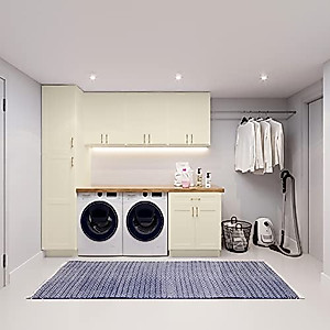 96" Kitchen Pantry Storage Cabinet - Modern Tall Storage Cabinet,4 Doors & 5 Adjustable Shelves, Freestanding Utility Cupboard for Kitchen, Living Room, Dining Room