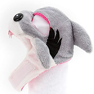 balacoo Pet Costume Hat Cat Shark Headdress Warm Winter Dog Hat Cat Headgear for Cosplay Puppy Dress Up S