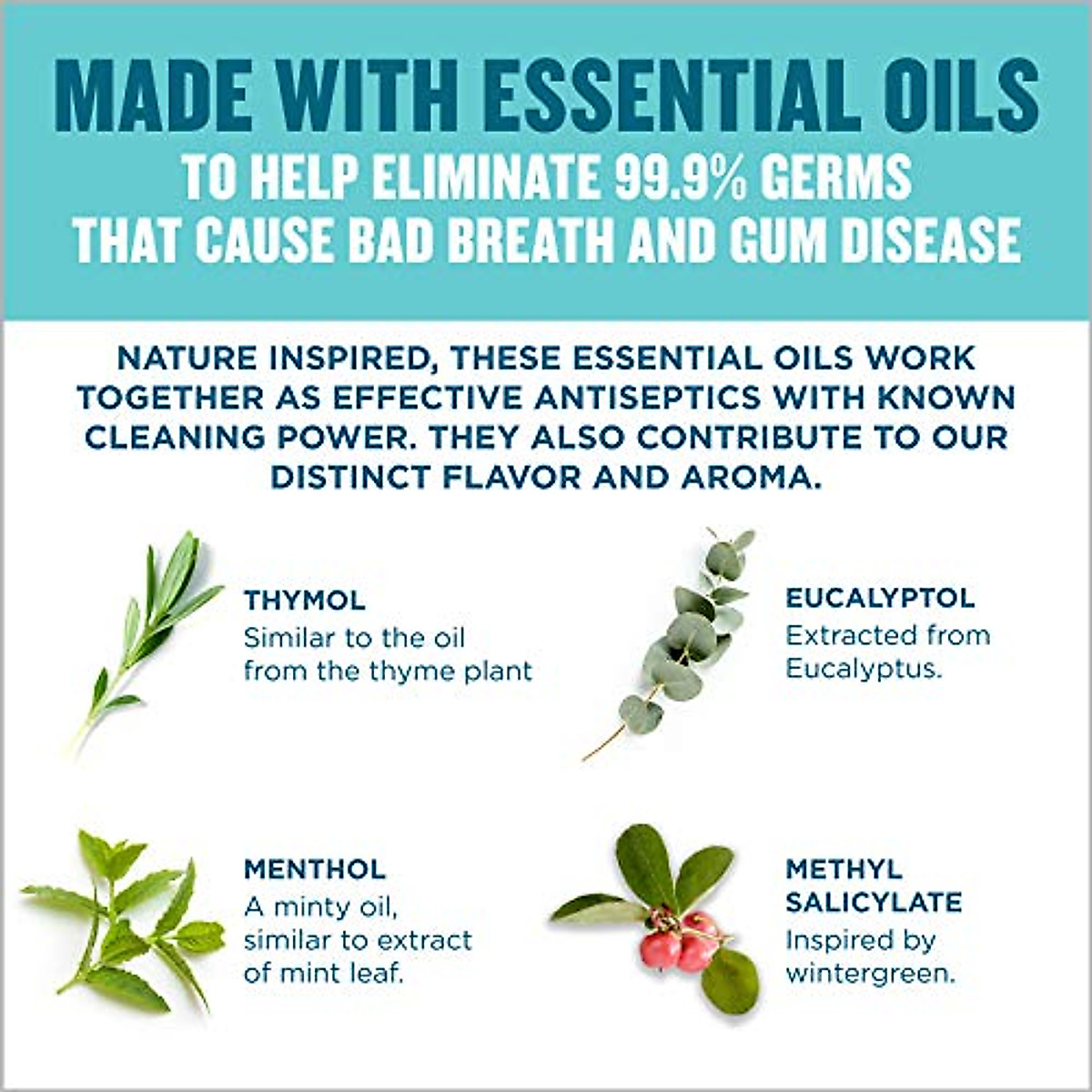 Listerine Cool Mint Antiseptic Mouthwash for Bad Breath, Plaque and Gingivitis, 250 ml