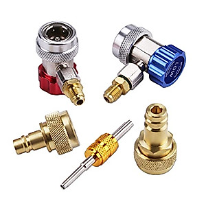 Lichamp Car A/C R1234YF R134A Adapters, AC R134 R1234 R 134A 1234YF Quick Couplers Connectors Kit