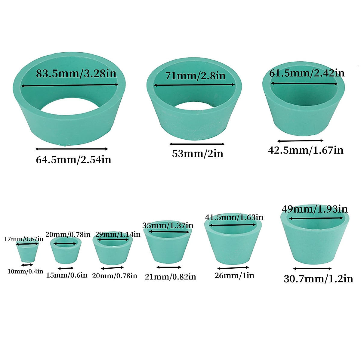 AUNMAS Filter Adapter Cones Rubber, Filtration Flask Vacuum Rubber Adaptor L25 204Y Stopper Buchner Funnel Flask Filtration Set