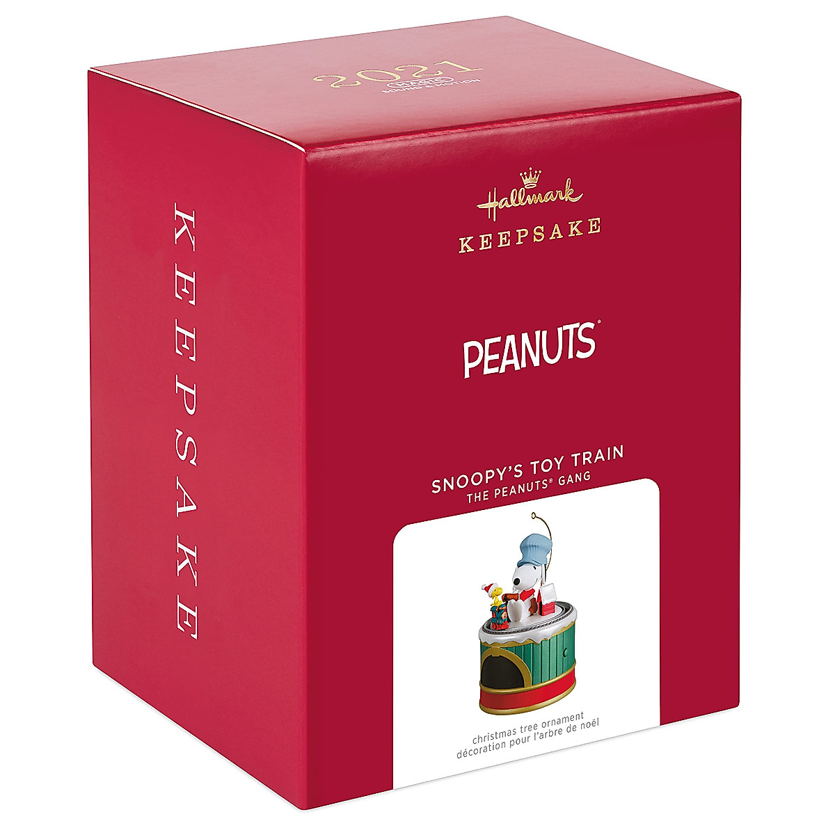 Hallmark Keepsake Christmas Ornament 2021, The Peanuts Gang Snoopy's Toy Train, Sound and Motion