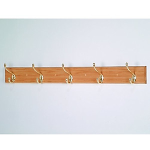 Wooden Mallet 12-Inch 2-Peg Coat Rack, Light Oak