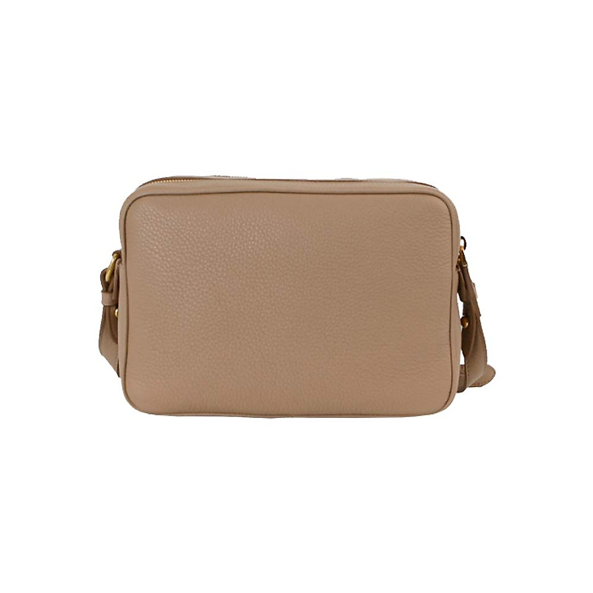 Prada Crossbody Bag Handbag For Women - Beige Vitello Phenix Leather Double Zip Crossbody Bag 1BH079 Bags For Women