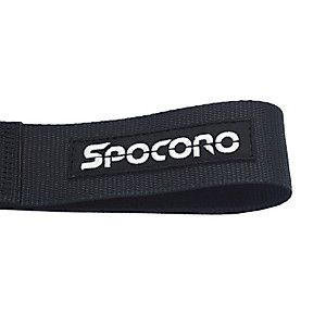 Spocoro Car Racing Tow Strap,Front or Rear Bumper Tow Strap Black (Pack of 1)