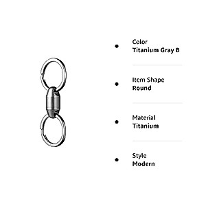 TIMULTI Quick Release Keychain,Titanium Detachable Pull Apart Key Chain,Quick Disconnect Swivel Connector Keychain Accessories with Key Ring