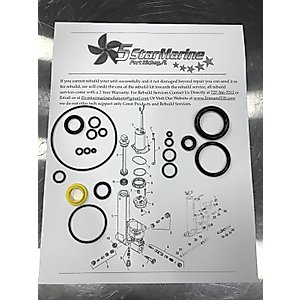 Five Star Marine Rebuild KIT Mercury Force 25-60 Hp Tilt Trim 827668 A25-827668A FSM006