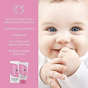 Dermavive Diaper/Nappy Rash Cream, Soothing Diaper Rash Cream, Baby Rash Ointment, Fast-Acting Rash Relief for Infants & Babies, Gentle Diaper Cream, 100g