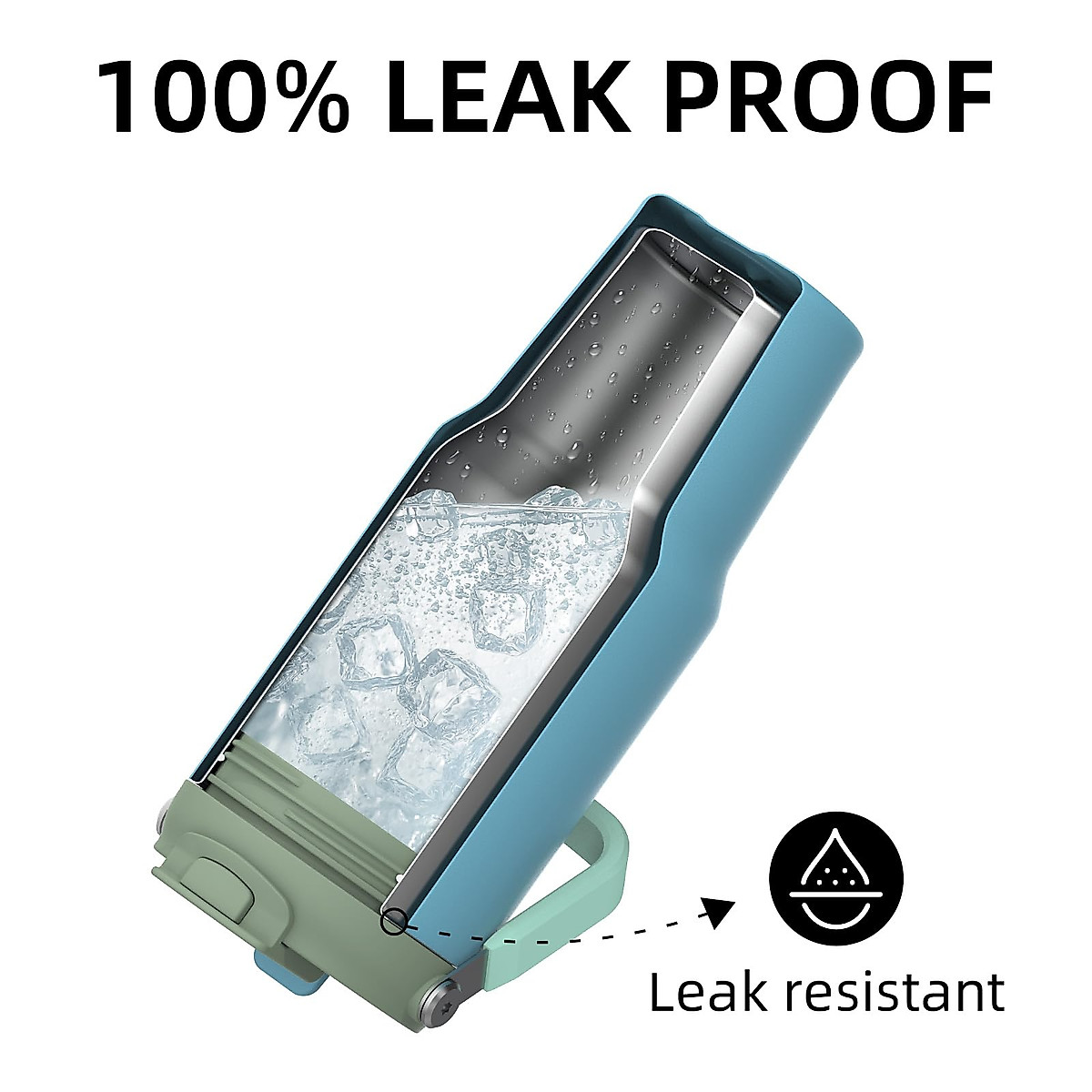 Greylock 30 oz Tumbler with Handle, Vacuum Insulated Tumblers with Flip Straw and Top Handle, Reusable Tumbler with Lid and Straw for Home, Office or Car, Leak-Proof Travel Mug, Keep Cold for 24 Hrs