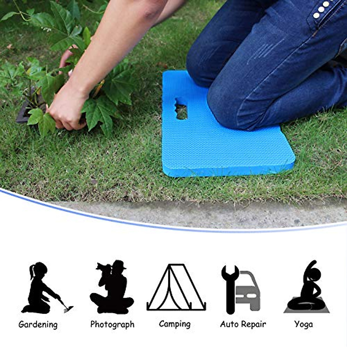 Gardzen 3 Pack Garden Kneeling Pad - for Gardening, Baby Bath, Yoga, Pilates, Exercise, 18"x11"x1", Blue